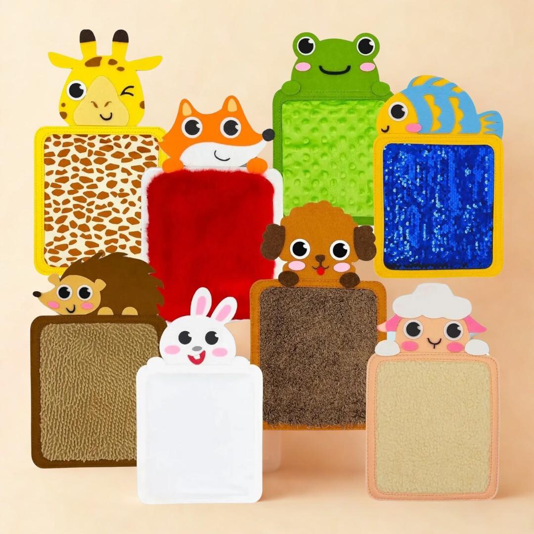 Animal Sensory Mat With Textures for Babies – Montessori Tummy Time Toy ...