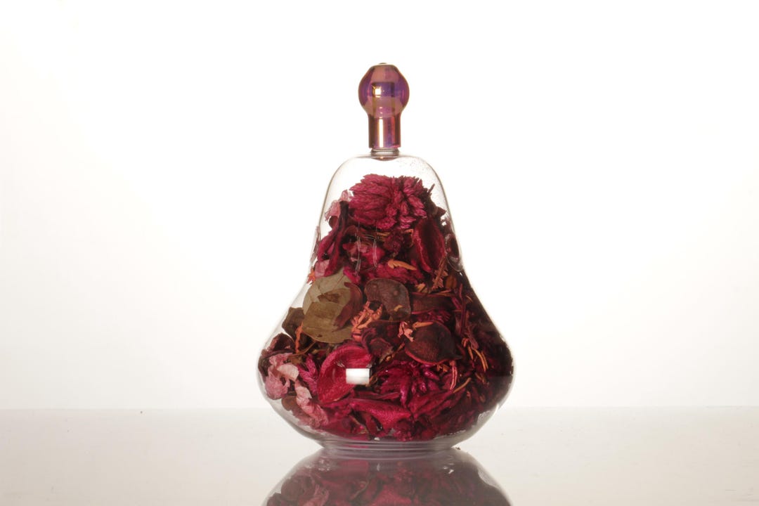 Bell-shaped Potpourri Jar - Tea & Roses, by Mayflower Glass - Etsy