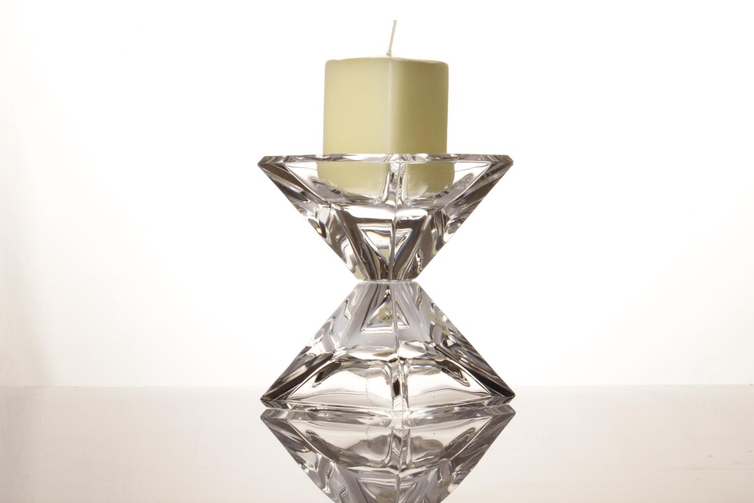 Crystal Pyramid Candle Holder by Cristal D'arc - Etsy
