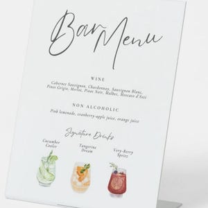 Customizable Bar Menu Template With Signature Drink Cocktail Menu for ...