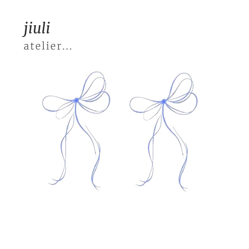 Shades of Cool Blue Bow Tie Ribbon Temporary Tattoo Sticker Set of 2 - Etsy