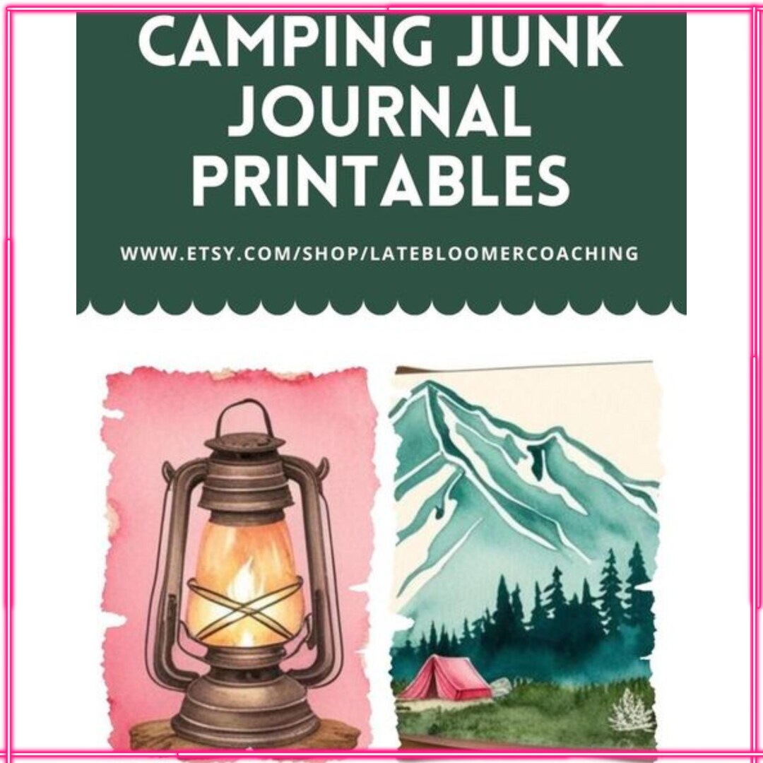 Camping Junk Journal Printables/ Outdoor Adventure/nature, Tent and ...