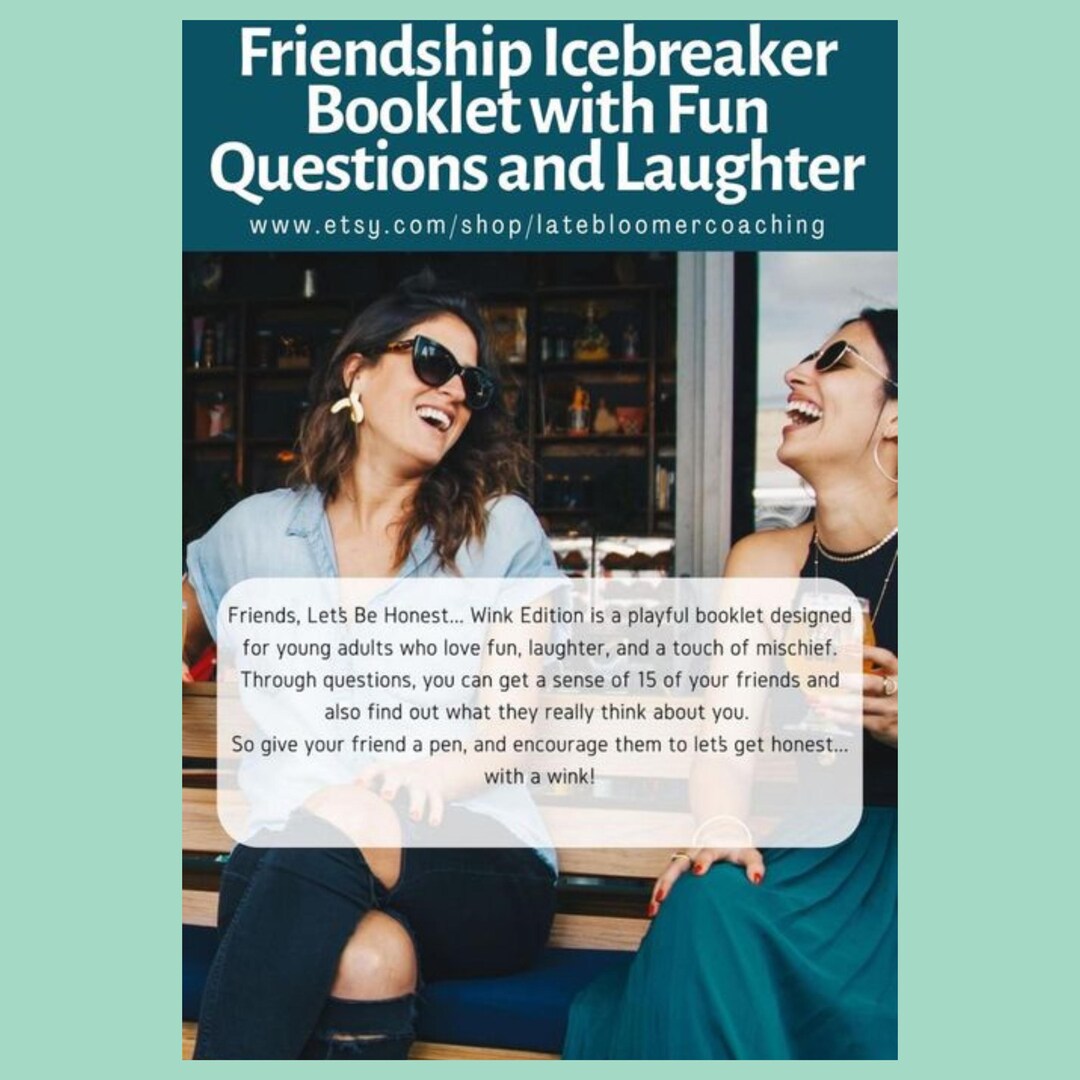 Friendship Icebreaker Booklet With Fun Questions and Laughter - Etsy