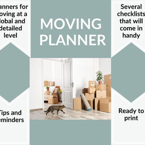 Moving and Packing Checklist for Home and Apartment | Printable PDF ...