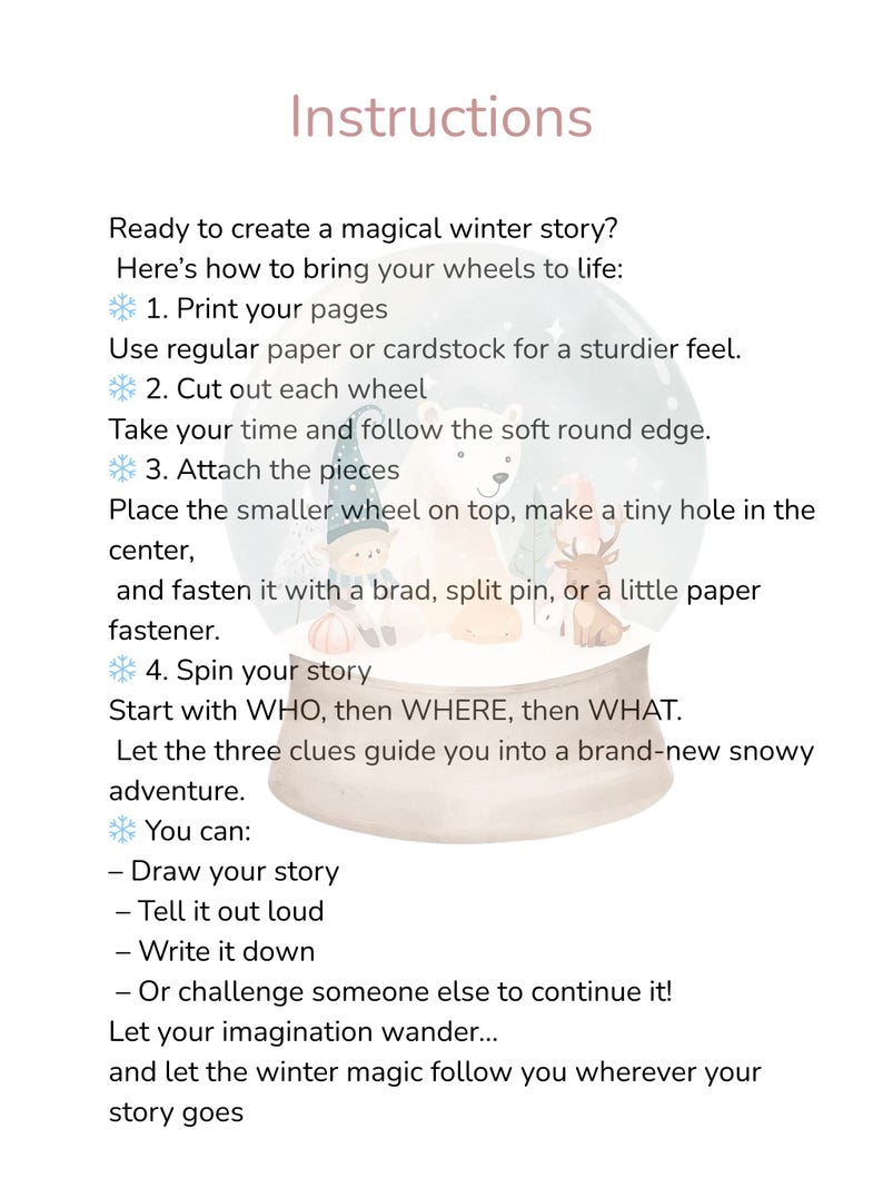 Spin-a-story Wheels: Printable Kids Storytelling Craft (PDF Download ...