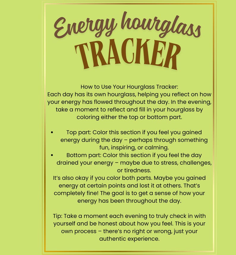 Trackers Printable Mood and Energy Trackers. Tools for Personal Growth ...
