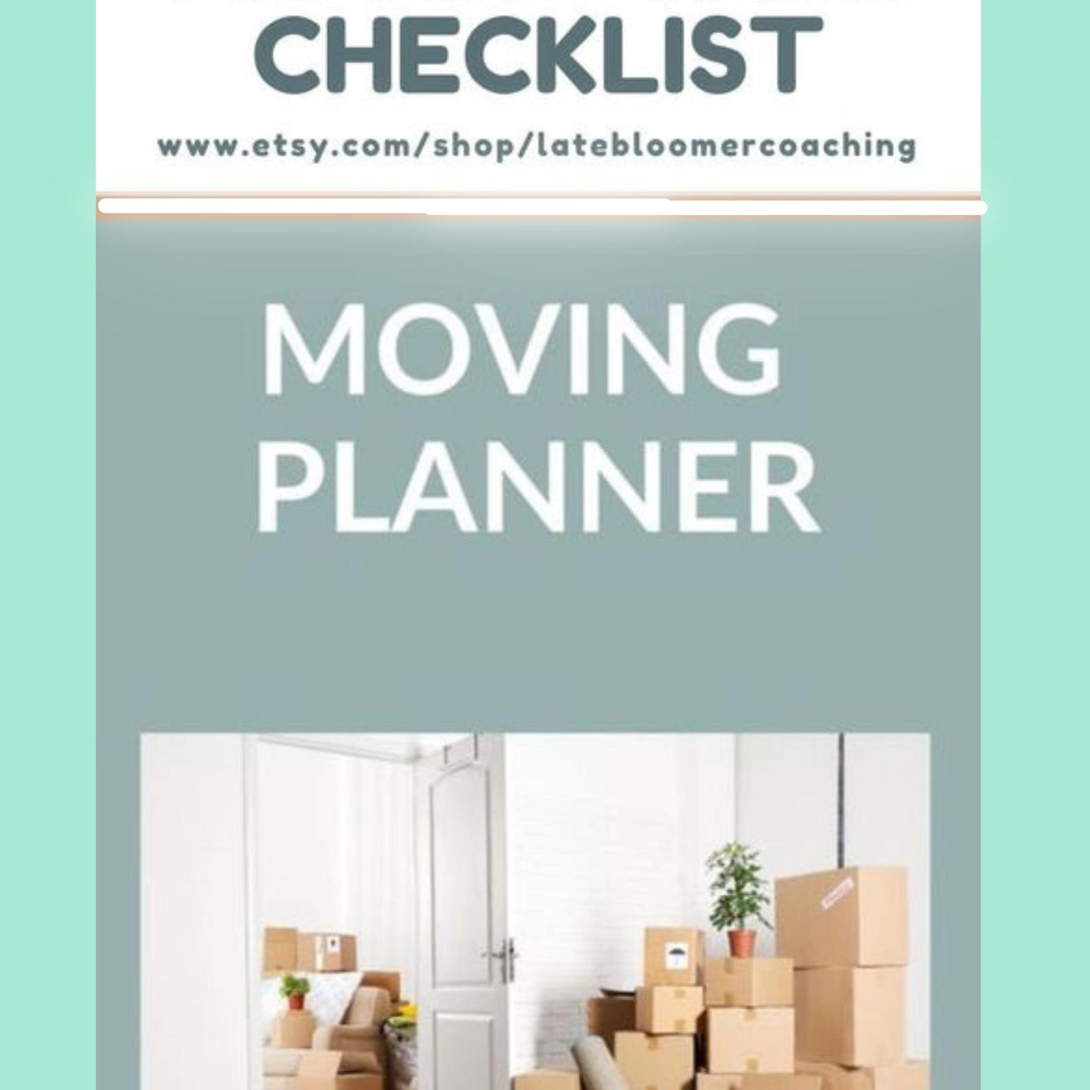 Moving and Packing Checklist for Home and Apartment | Printable PDF ...