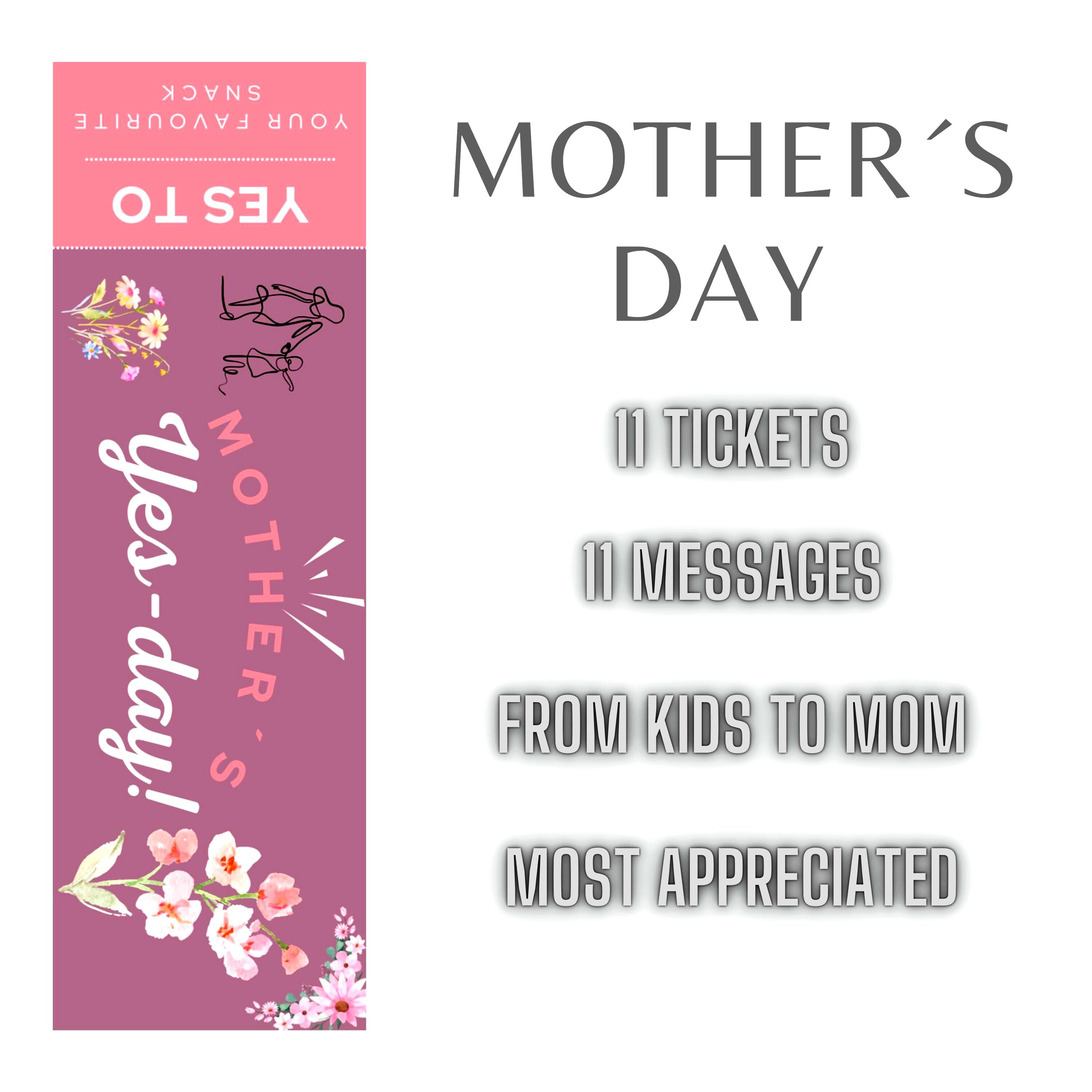 Mother's Day Yes Day Printable Tickets – Fun Vouchers for Moms - Etsy