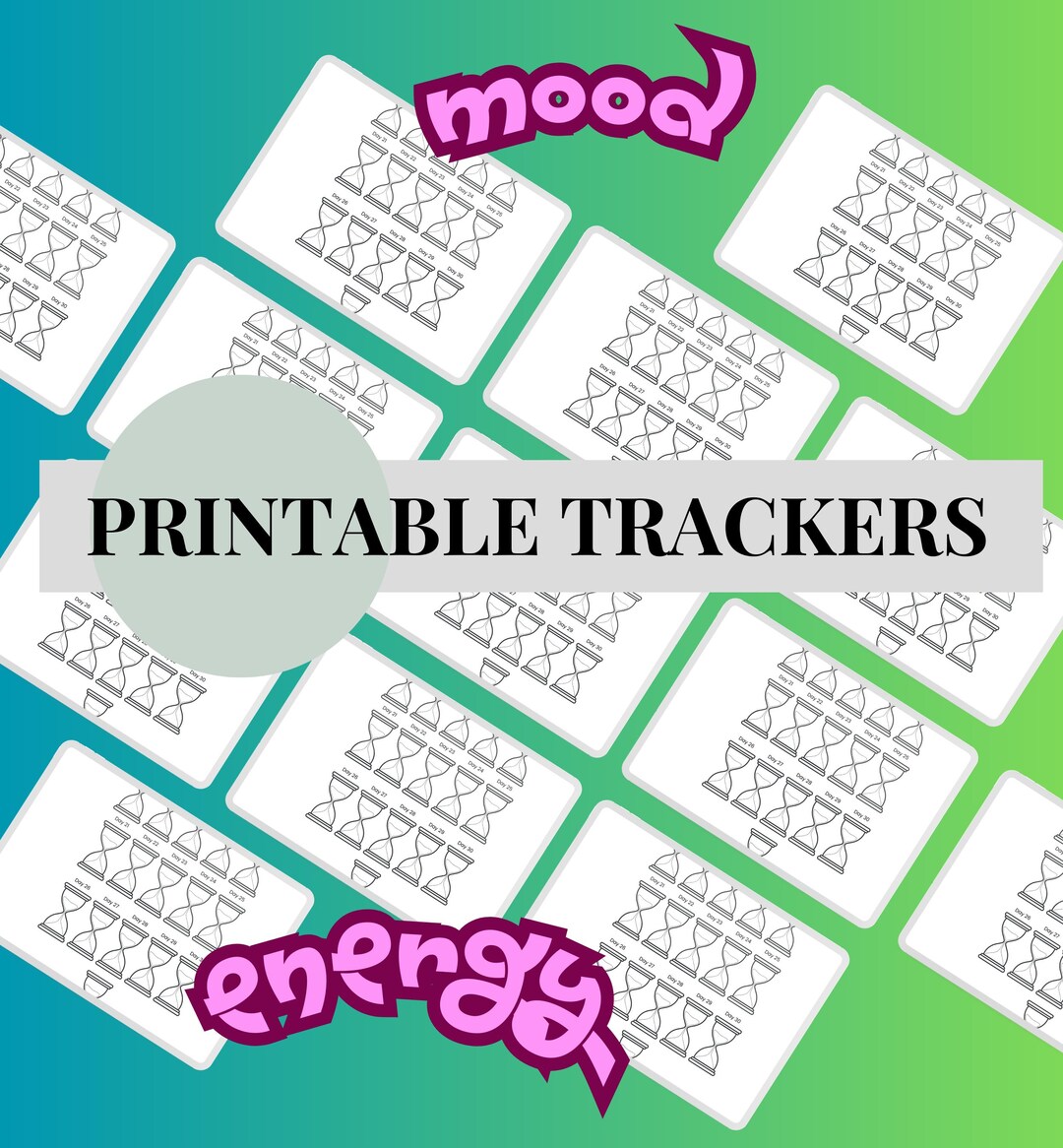 Trackers Printable Mood and Energy Trackers. Tools for Personal Growth ...