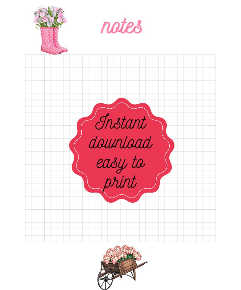 Printable Notes Pages – Heraldic Fantasy Garden Style | 5 Layouts | A4 ...