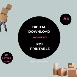 Moving and Packing Checklist for Home and Apartment | Printable PDF ...