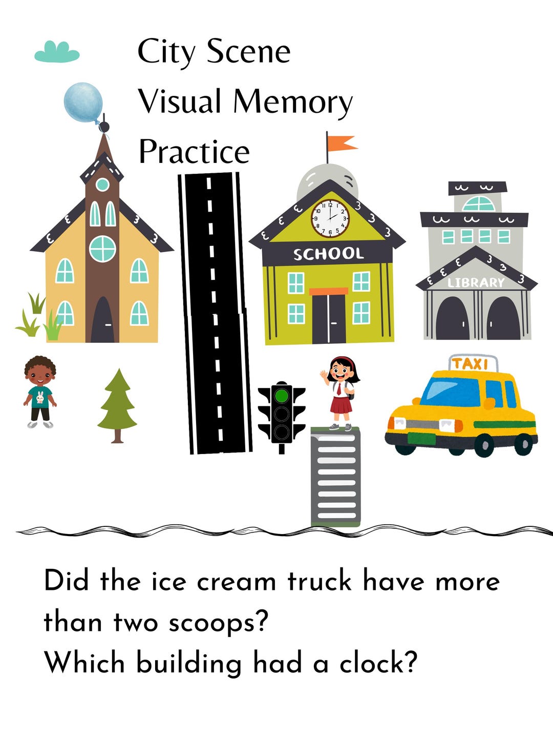 Visual Memory Picture Game for Kids, Observation Activity (printable ...