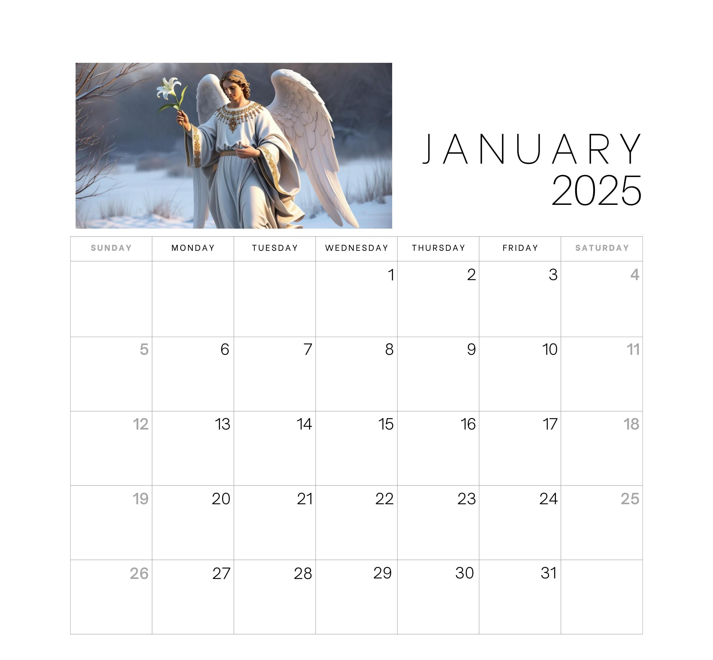 Mini Calendar,angels, 2025. Desktop Calender 3*3 - Etsy