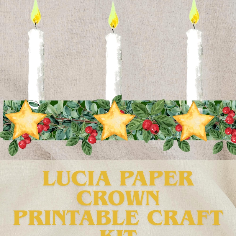 St Lucia Crown With Candles - Etsy