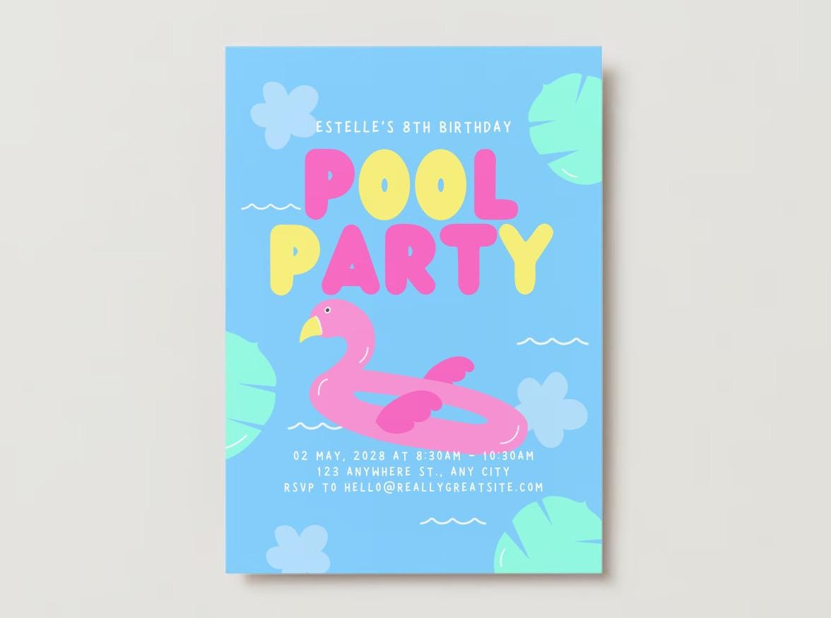 Pool Party Invite! - Etsy