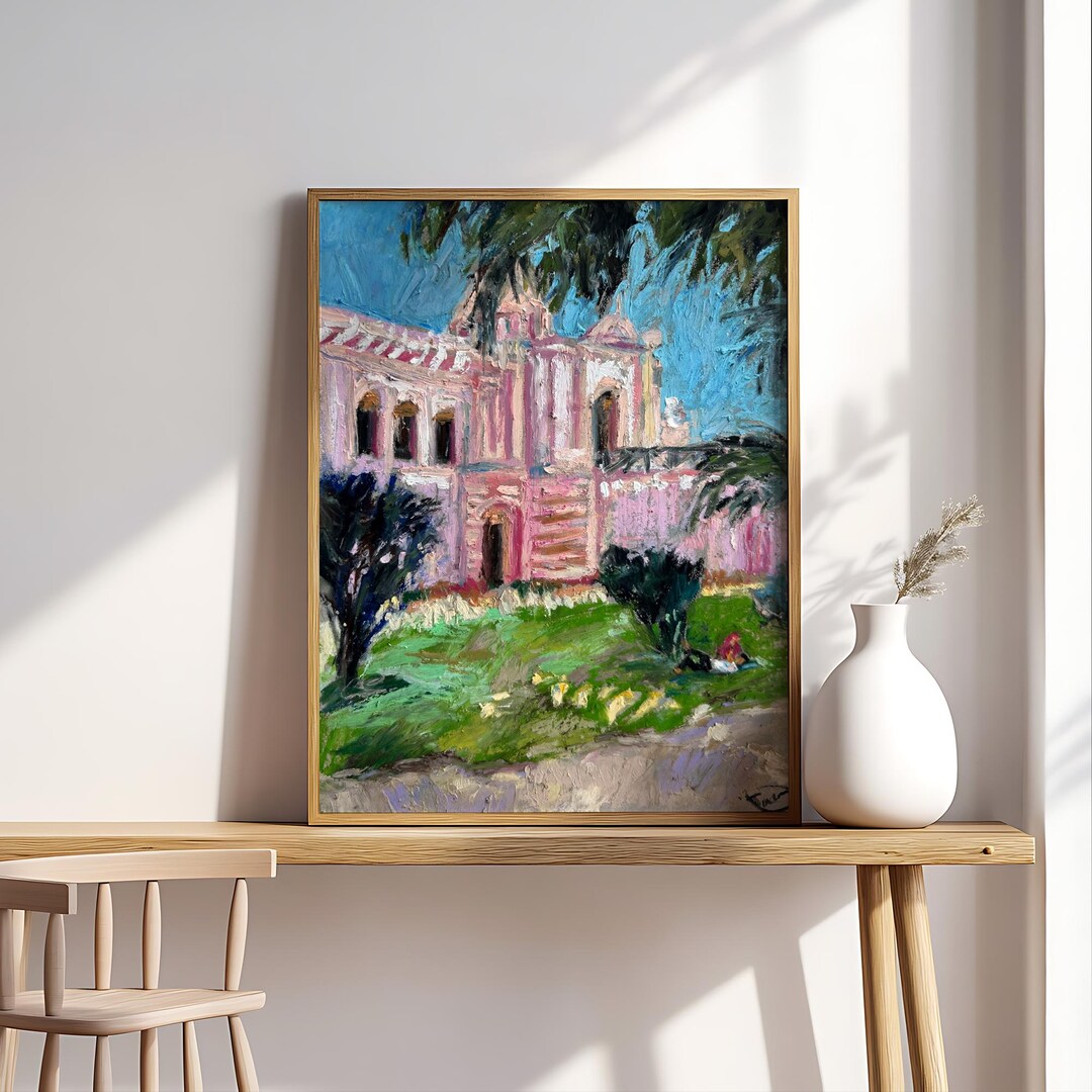 Ahsan Manzil Digital Art Print, South Asia Wall Decor Download ...