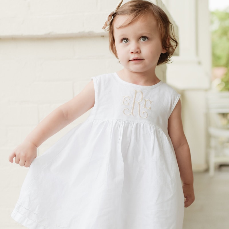 Girls Monogram Dress - Etsy