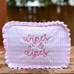 Wipes and Dipes Embroidered Everything Bags - Etsy