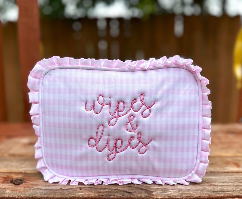 Wipes and Dipes Embroidered Everything Bags - Etsy