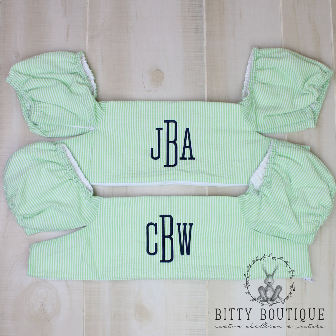 Seersucker Monogrammed Puddle Jumper Cover | Etsy