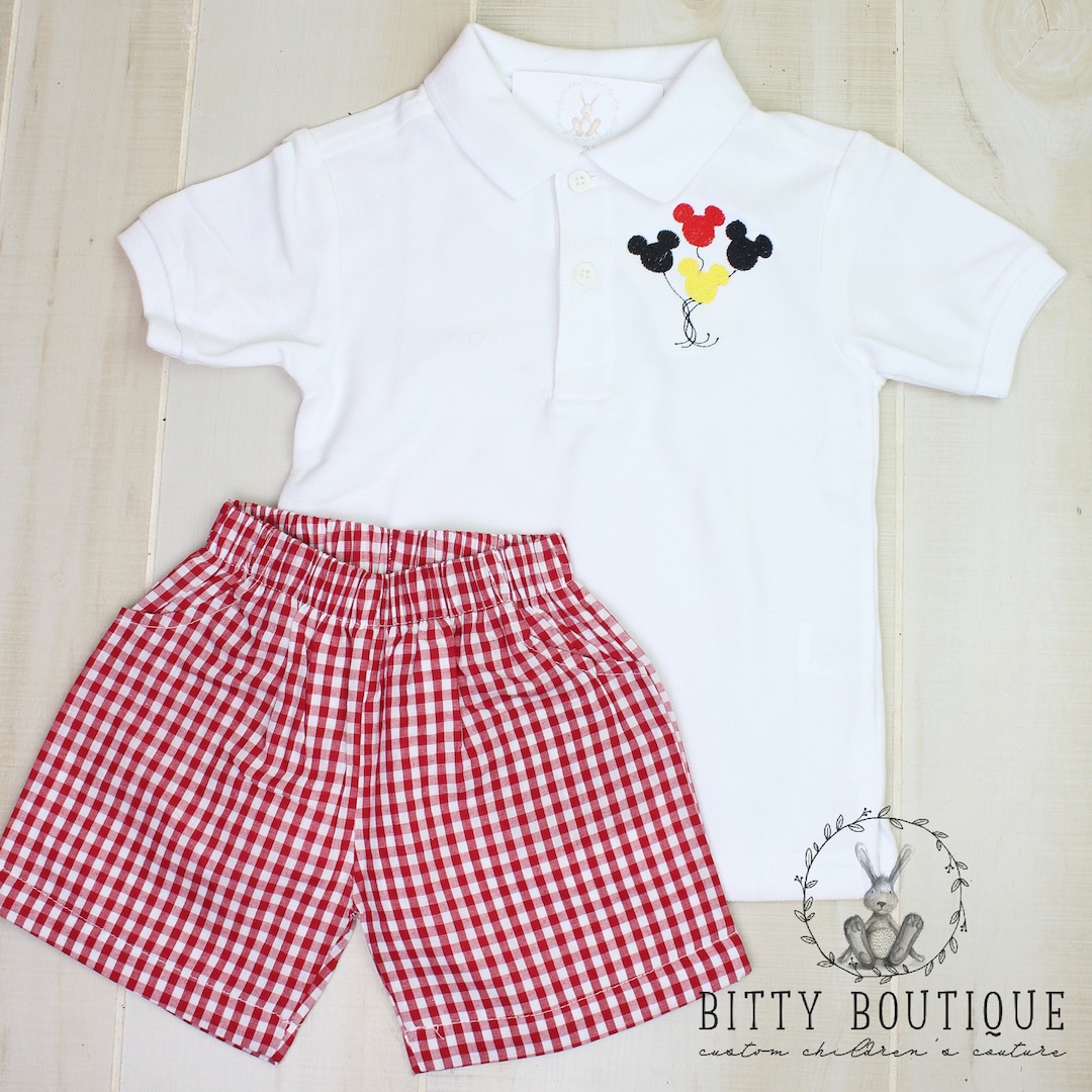 Mouse Balloons Boys Polo or Set - Etsy