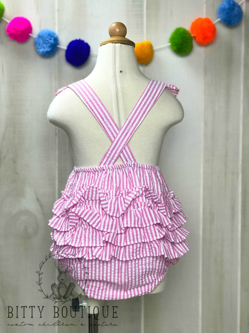 Ruffled Back Monogrammed Bubble | Etsy