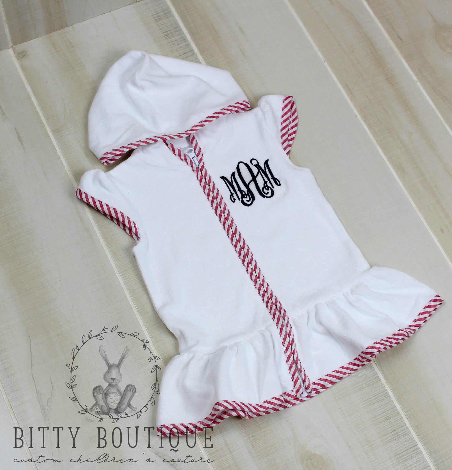 Girls Monogrammed Terry Cloth Cover Up - Etsy