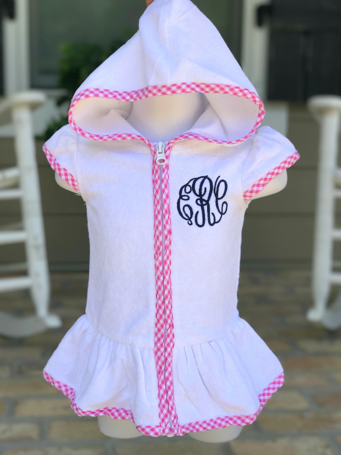 Girls Monogrammed Terry Cloth Cover Up - Etsy