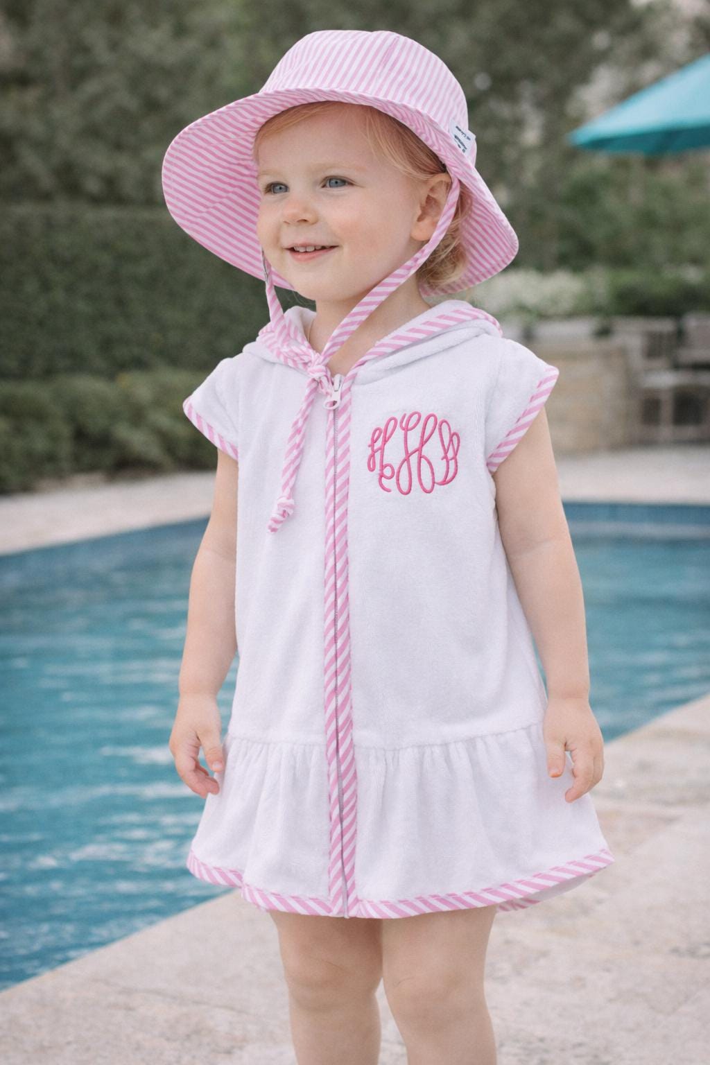 Girls Monogrammed Terry Cloth Cover Up - Etsy