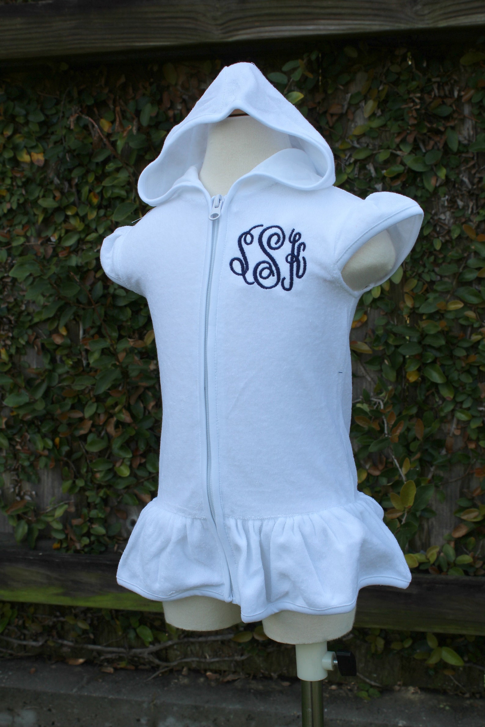 Girls Monogrammed Terry Cloth Cover Up - Etsy
