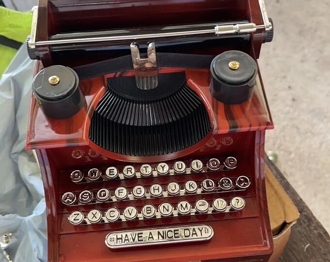 Vintage Typewriter Music Box Classic Wooden and Metal Design, Perfect ...