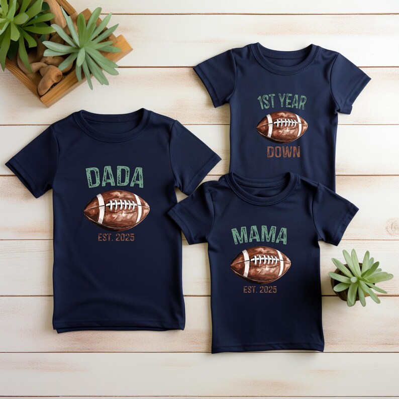 Custom Family Football Shirts, Custom Sports Tee, Dad Mom Baby Tees ...