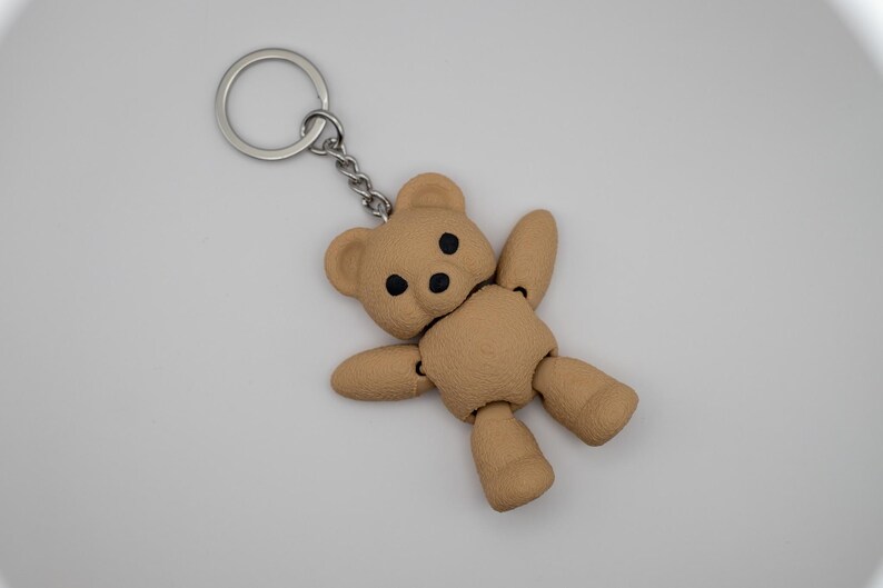 Flexi Teddy Bear: 3D Printed Fidget Toy Keychain - Etsy