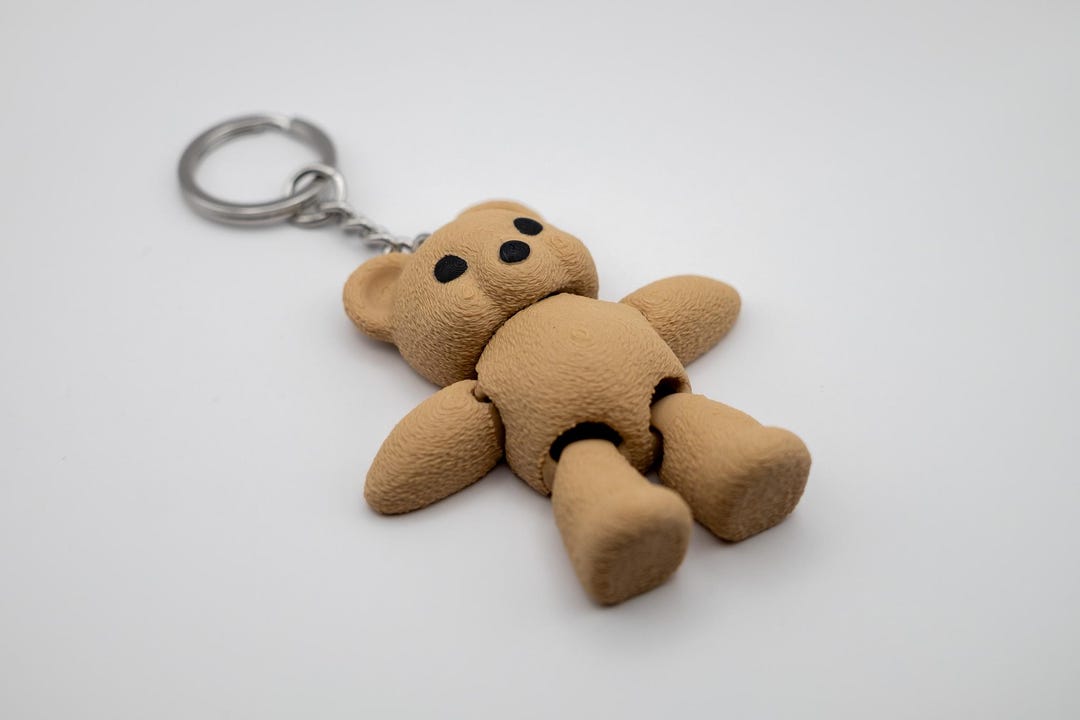 Flexi Teddy Bear: 3D Printed Fidget Toy Keychain - Etsy