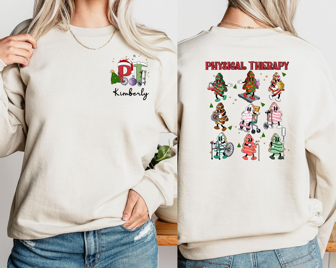 Custom Physical Therapy Christmas Sweatshirt ,physical Therapist Gift ...