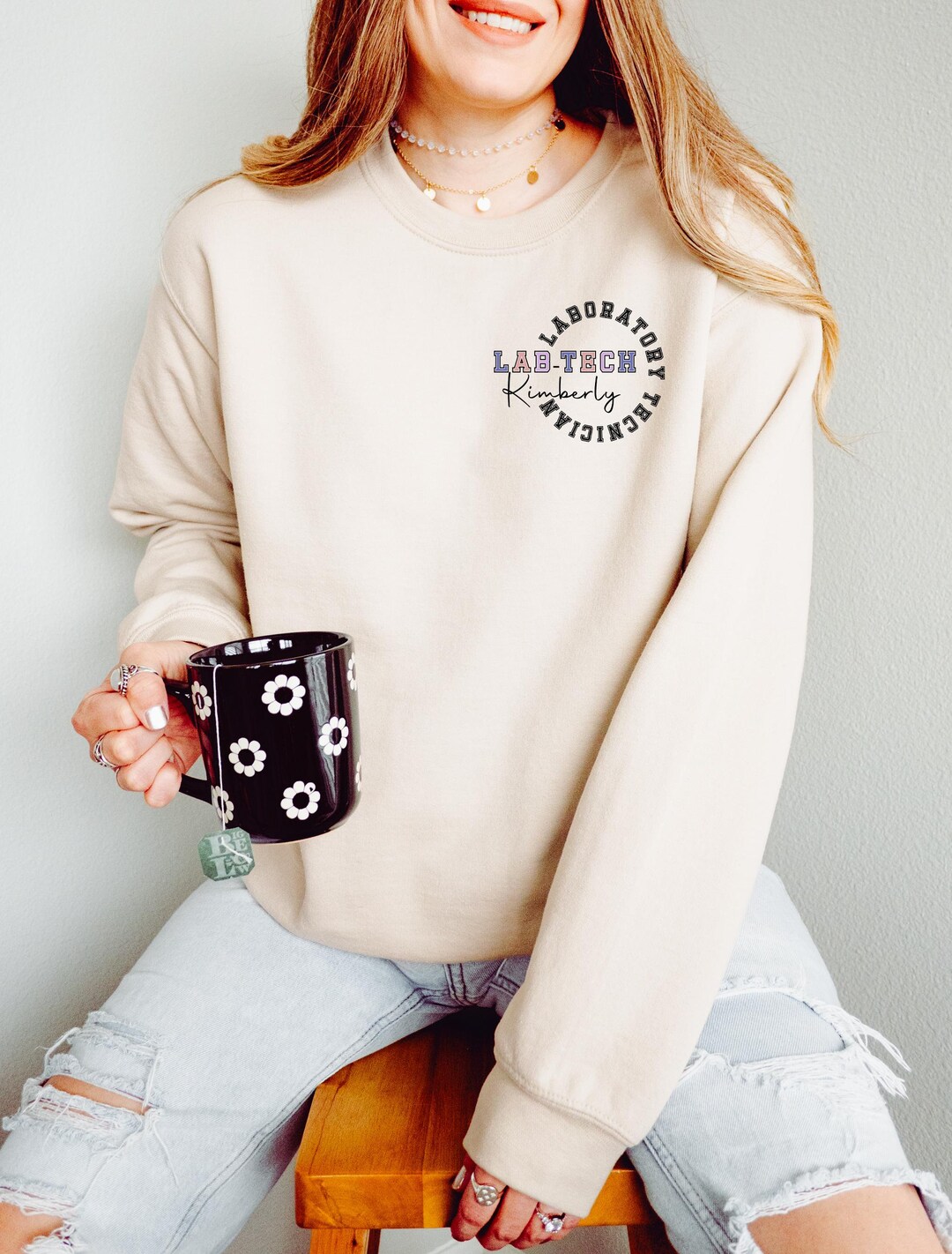 Custom Lab Tech Sweatshirt, Laboratory Technician Crewneck, Lab Tech ...