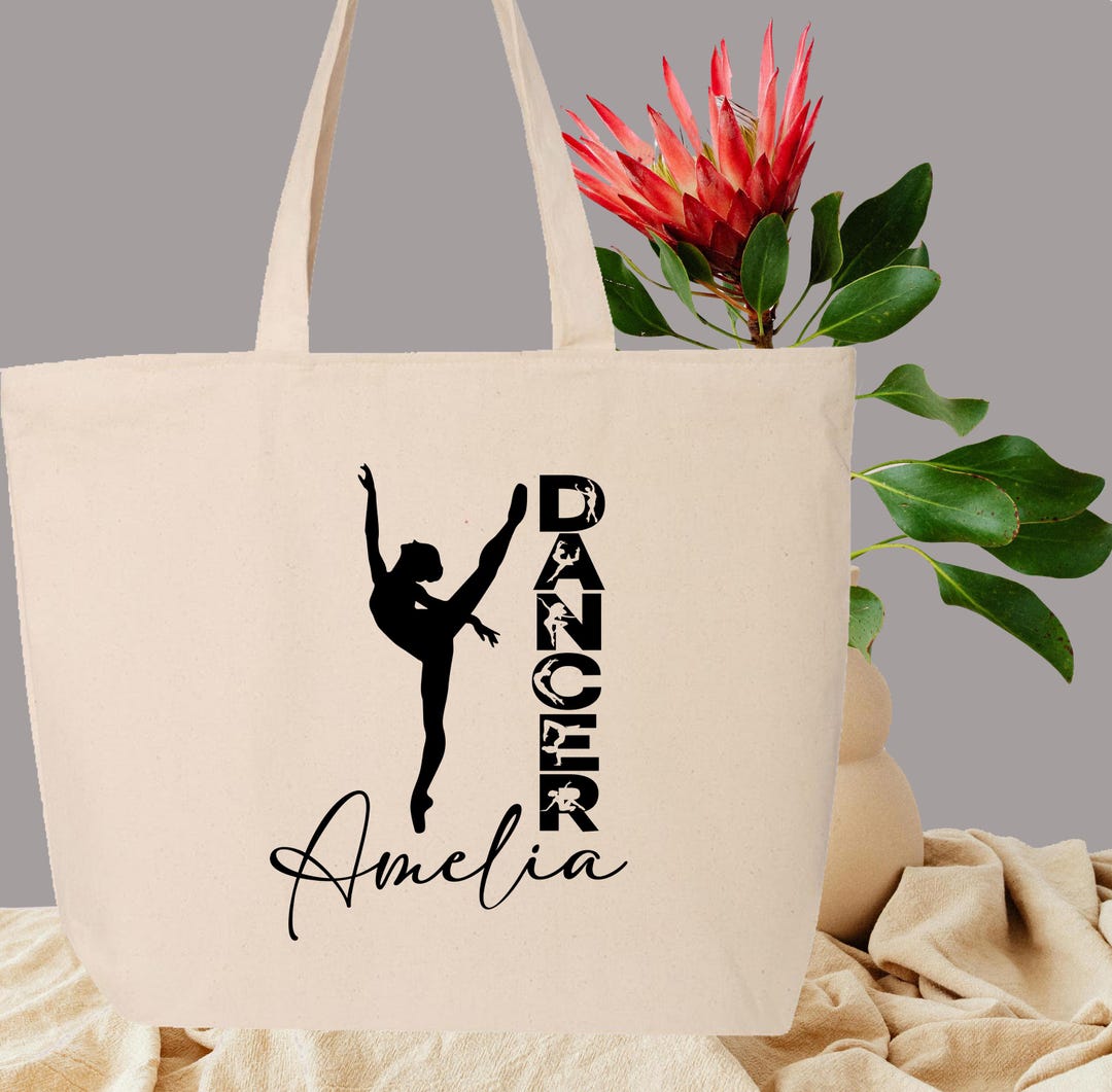 Personalized Dance Bag, Custom Name Dance Tote, Gift for Dancer or ...