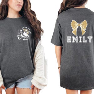 Custom Cheer Shirt, Personalized Cheerleader Tee With Team & Name ...