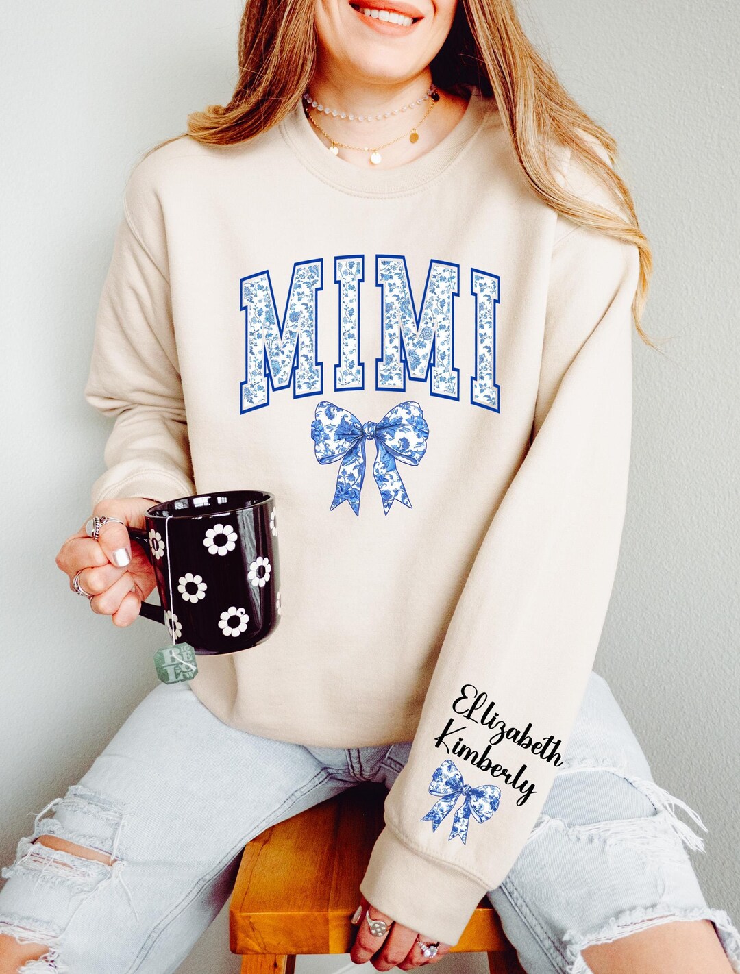 Custom Mimi Sweatshirt, Gift for Mimi, Xmas Mimi Sweater, Personalized ...