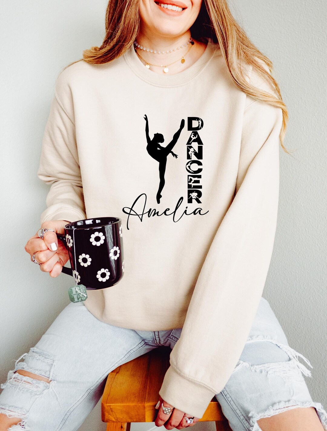 Custom Dance Sweatshirt , Personalized Dancer Gift, Ballet Dancer ...