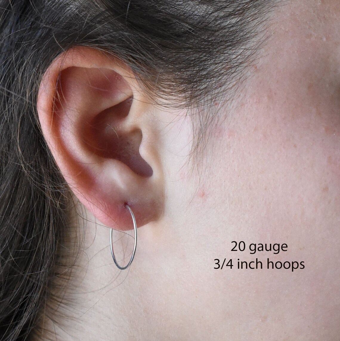 Large Silver Hoop Earrings. Solid 925 Sterling Silver Hoops. | Etsy