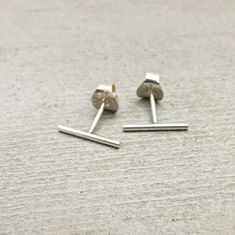 Silver Line Earrings - Etsy