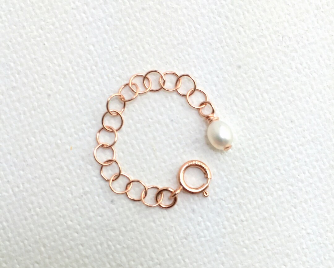 Jewelry Extender in 14k Rose Gold Fill With White Freshwater Pearl ...