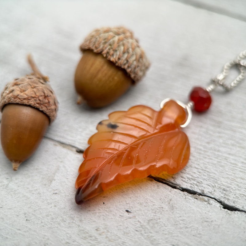 Carved Carnelian Leaves - Etsy