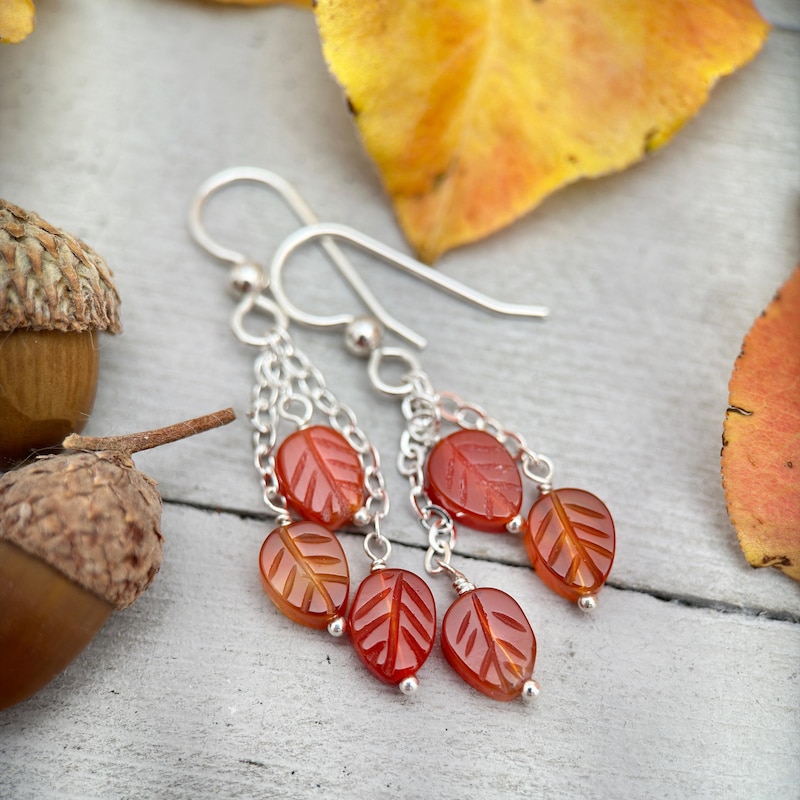 Autumn Leaf Earrings - Etsy