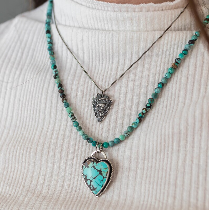 Silver Arrowhead Necklace With Paisley Design. Solid 925 - Etsy