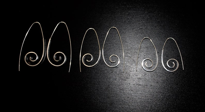 Long Swirl Earrings Sterling Silver Wear With Everything the Perfect ...