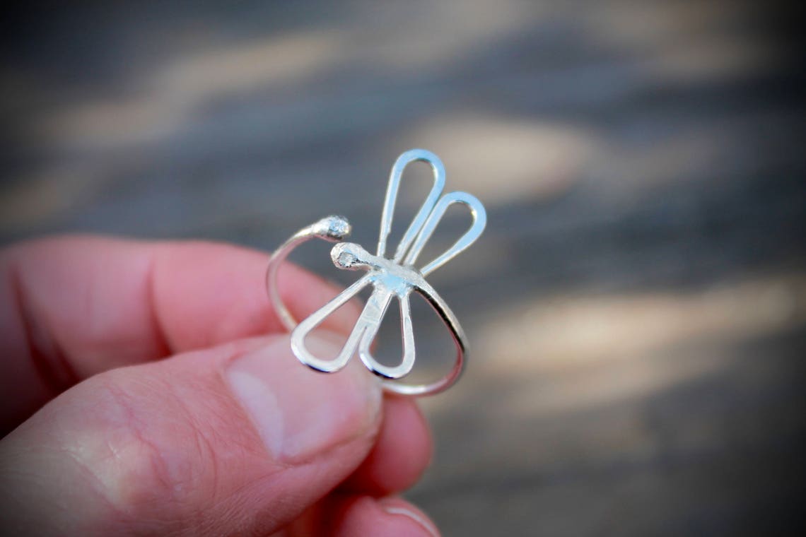 Dragonfly Ring. Two Styles to Choose From. Landed on Finger Look or ...