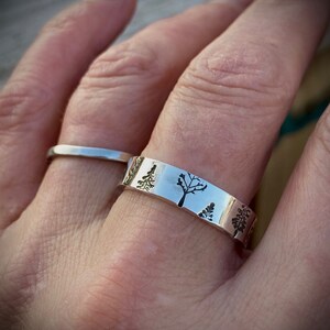 Trees Ring in Silver - Etsy