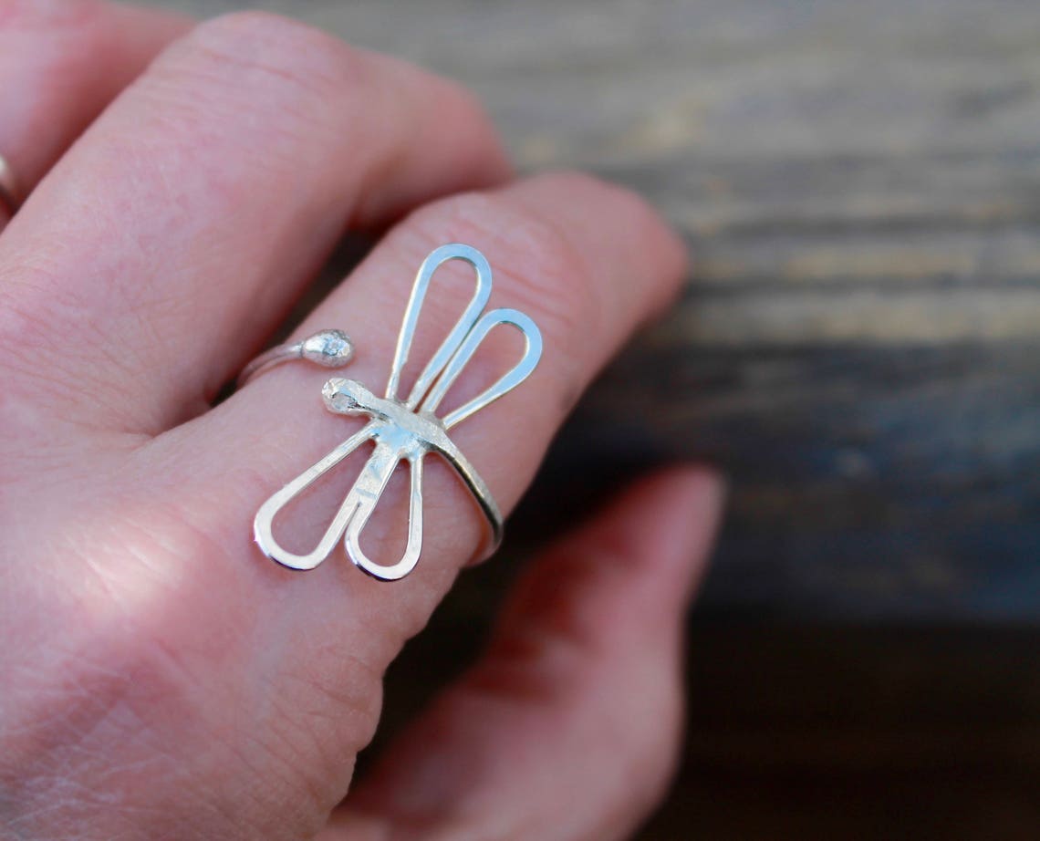 Dragonfly Ring. Two Styles to Choose From. Landed on Finger Look or ...